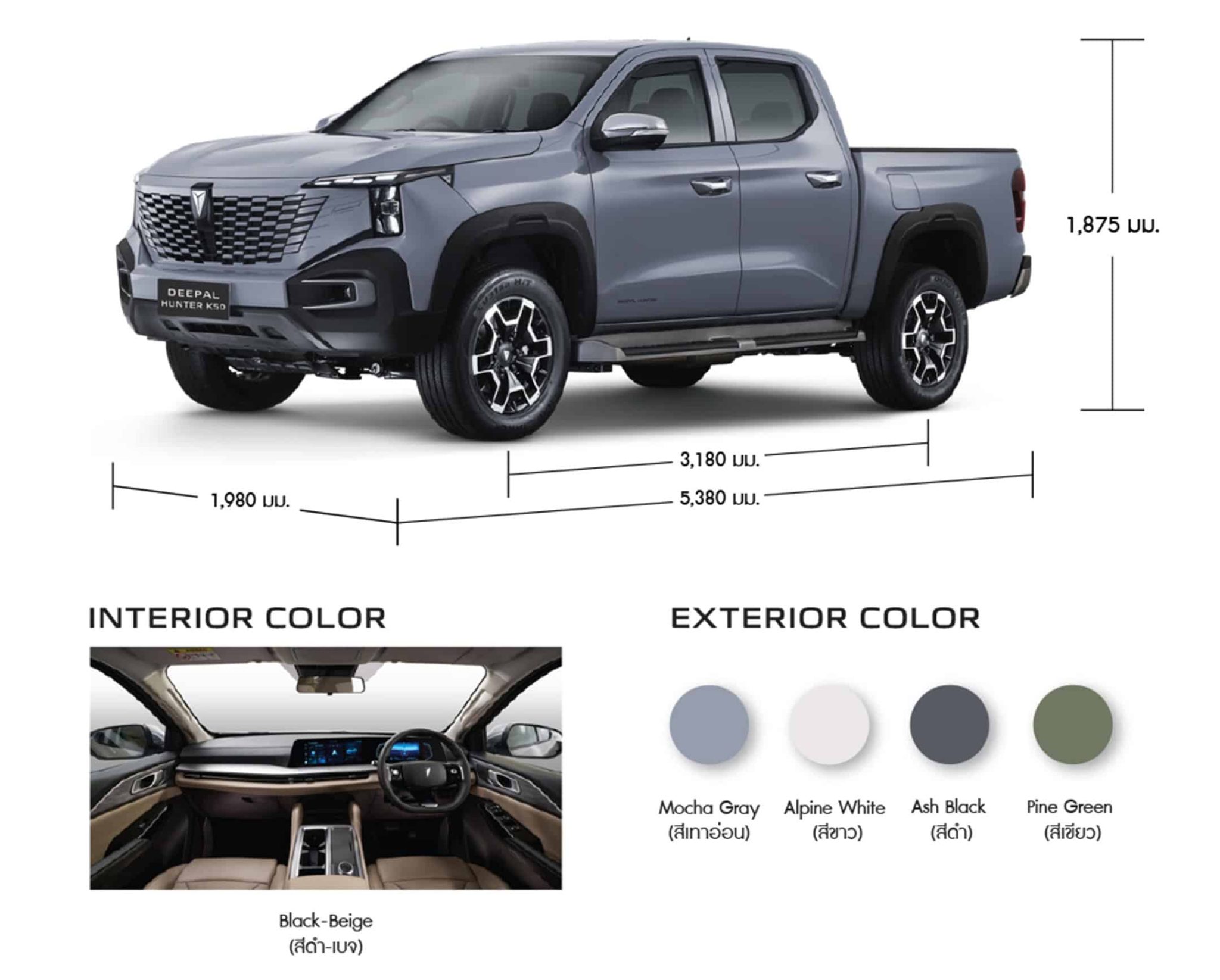 DEEPAL HUNTER K50 REEV AWD วิ่งไฟฟ้า 131 กม. เปิดขายไทย 1.09 - 1.24 ...